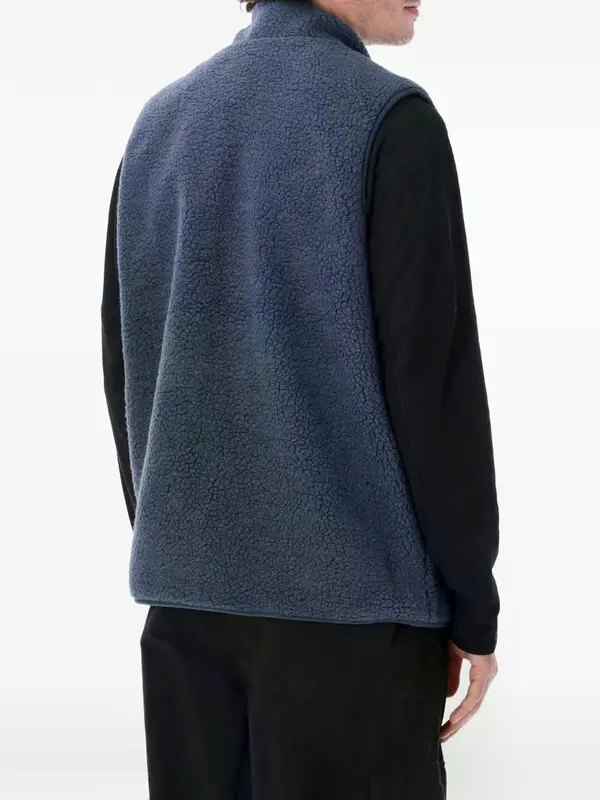 KAVU Cooper Fleece Corduroy-panel Gilet - Blue