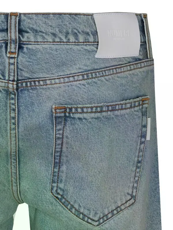 NUMERI Faded Straight-leg Jeans