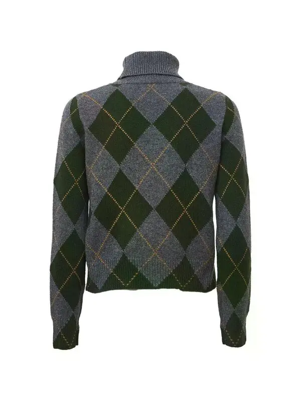 BEYOU Argyle-knit Cashmere Sweater