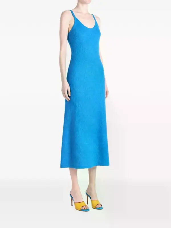 Auralee Brushed-finish Sleeveless Midi Dress