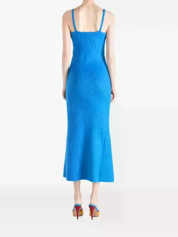 Auralee Brushed-finish Sleeveless Midi Dress