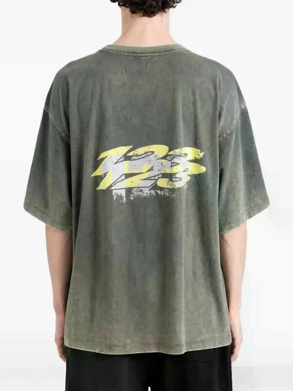 RRR123 Graphic-print Faded T-shirt