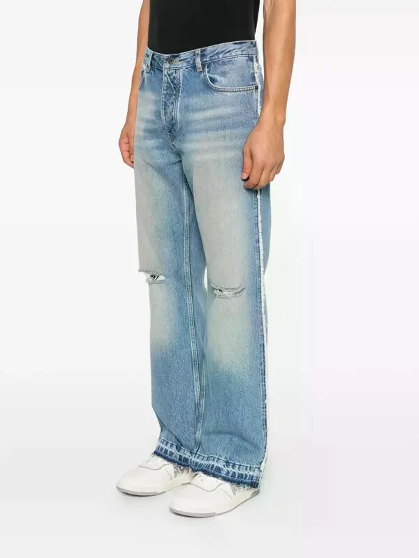 Off-White Arrows-print Ripped Jeans