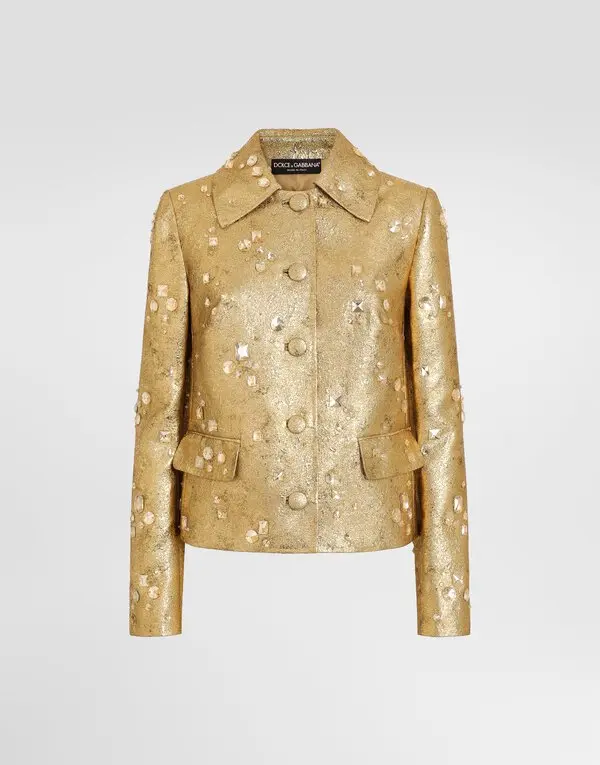 Dolce & Gabbana Jacquard Jacket With Embroidery - Multicolor