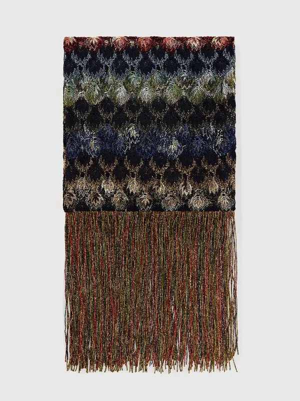 Missoni Viscose Lamé Scarf With Fringes - Multicoloured