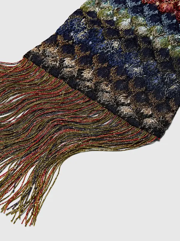 Missoni Viscose Lamé Scarf With Fringes