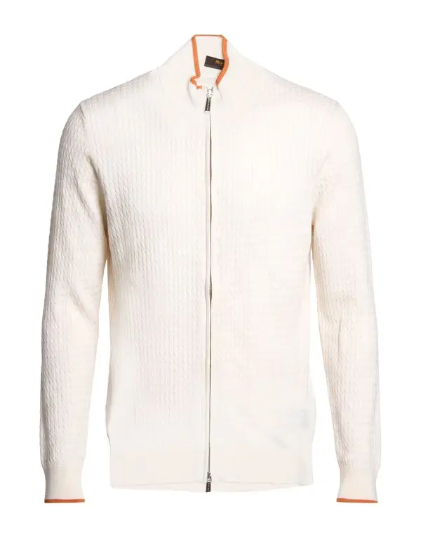 MOORER Cardigan Ivory Size Wool, Silk