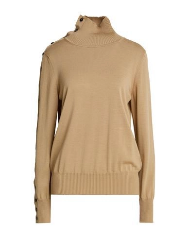 Liviana Conti Turtleneck Sand Size Virgin Wool - Beige