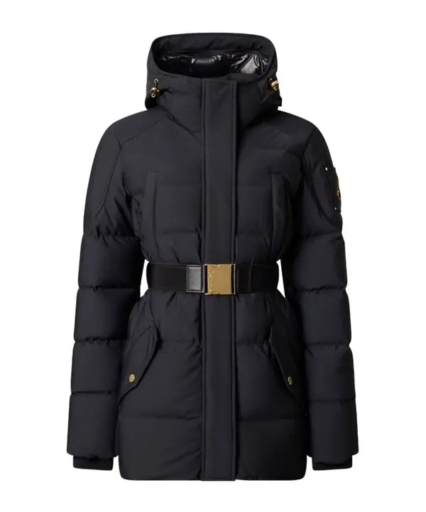 Moose Knuckles 3q Belted Hooded Down Jacket