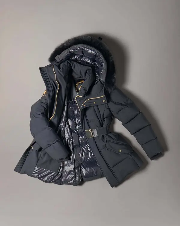 Moose Knuckles 3q Belted Hooded Down Jacket