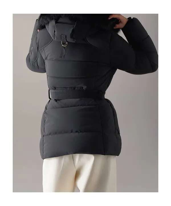 Moose Knuckles 3q Belted Hooded Down Jacket