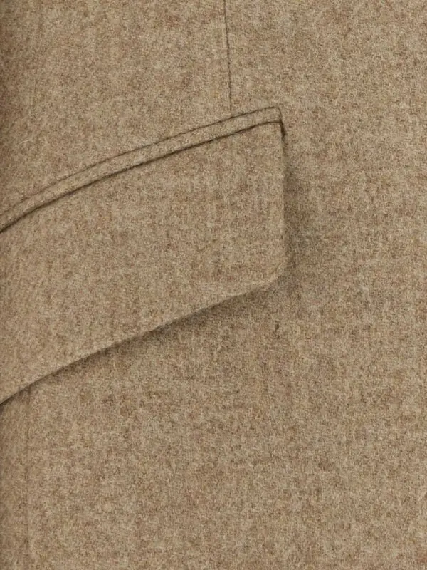 Chloé Winter Cape-detail Blazer - Brown