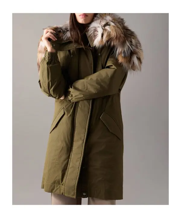 Moose Knuckles Pioneer Fur Down Parka - Combat