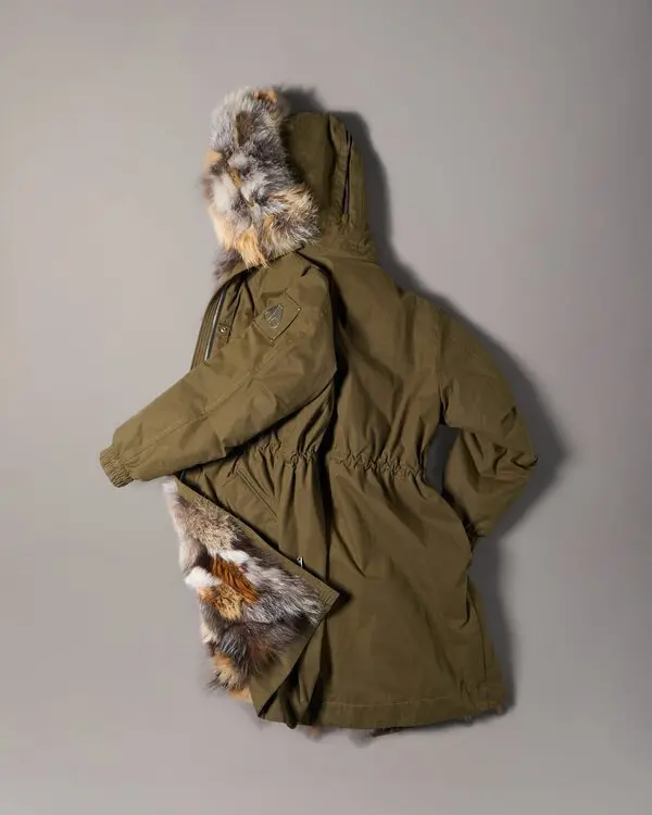 Moose Knuckles Pioneer Fur Down Parka - Combat