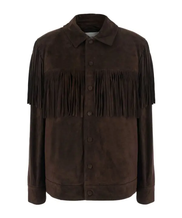 FRAME Rodeo Fringed Suede Jacket - Black