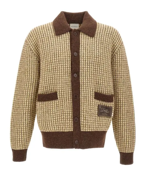Drole De Monsieur Drôle De Waffle Knit Cardigan - Nude