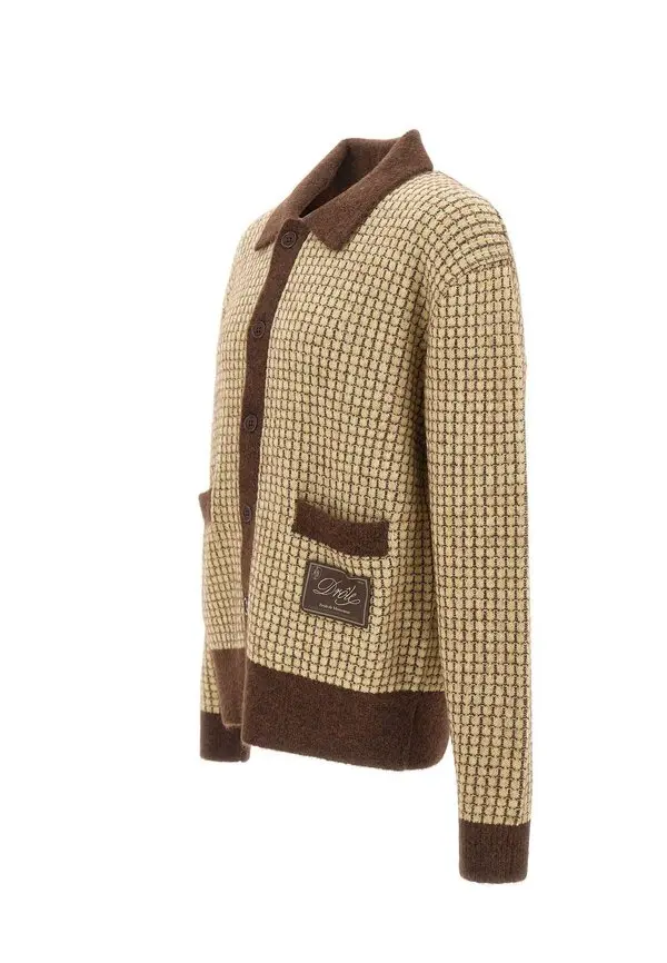 Drole De Monsieur Drôle De Waffle Knit Cardigan