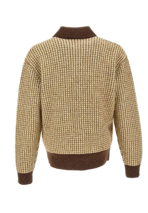 Drole De Monsieur Drôle De Waffle Knit Cardigan
