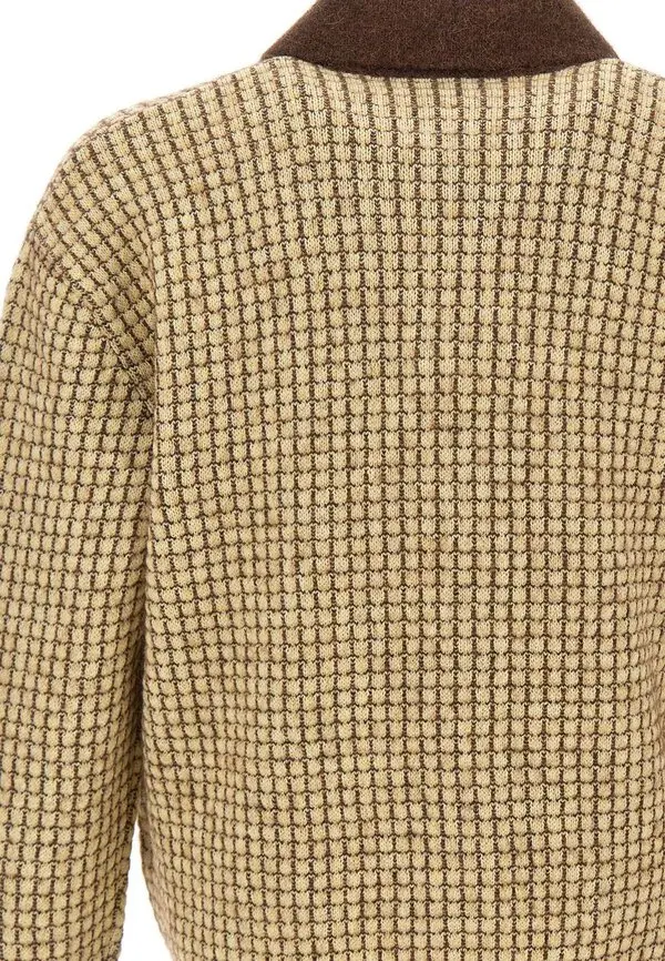 Drole De Monsieur Drôle De Waffle Knit Cardigan