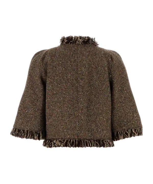 Sacai Fringed Tweed Jacket