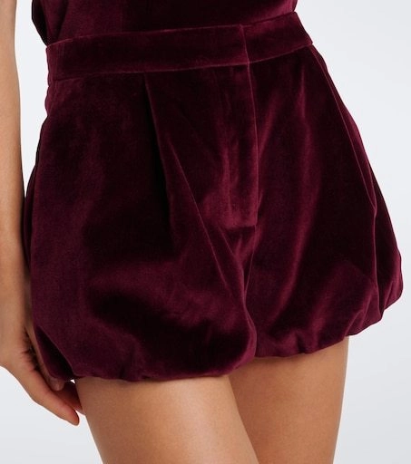 Posse Maria Cotton Velvet Balloon Shorts