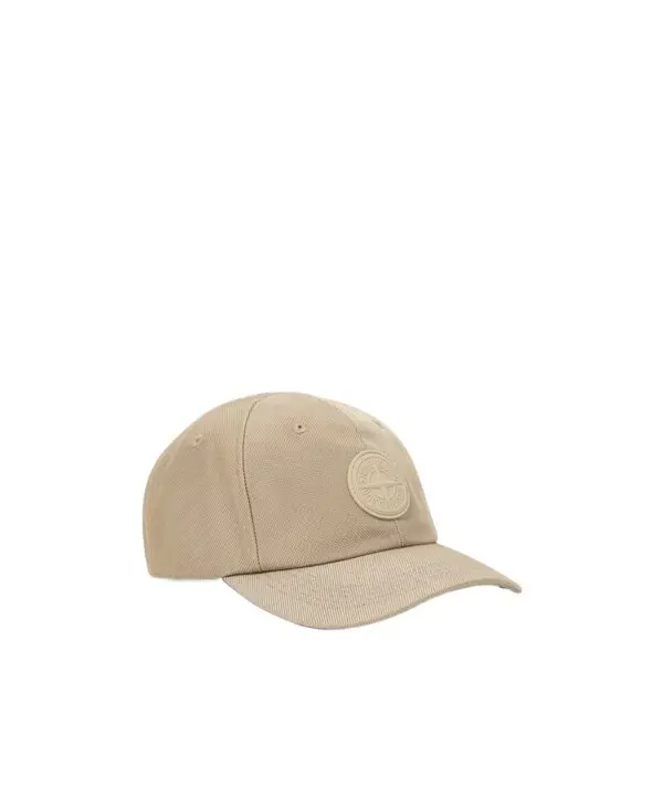 Stone Island Baseball Cap With Compass Logo Patch - Biscuit