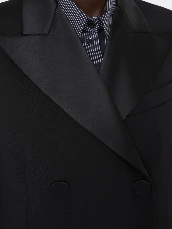 Sportmax Double-breasted Stretch Wool Jacket