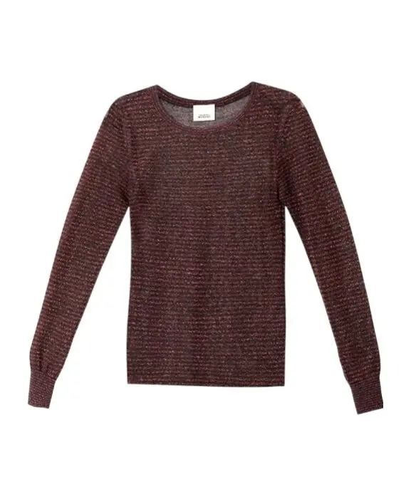 Isabel Marant Étoile Cenaya Striped-knit Crewneck T-shirt - Red