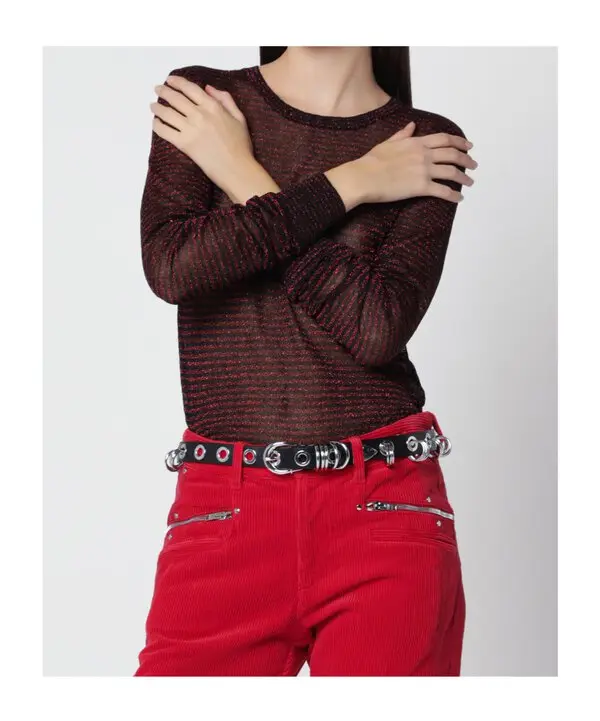 Isabel Marant Étoile Cenaya Striped-knit Crewneck T-shirt