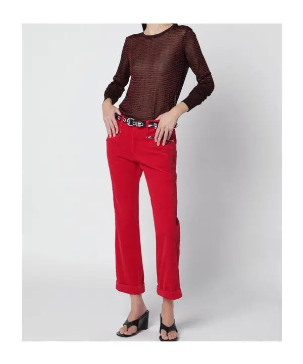 Isabel Marant Étoile Cenaya Striped-knit Crewneck T-shirt