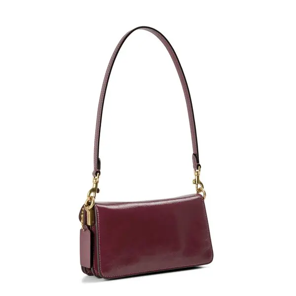 COACH Glossy Leather Shoulder Bag - Red