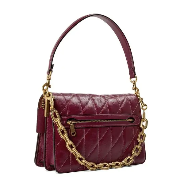COACH Quilted Leather Shoulder Bag - Red
