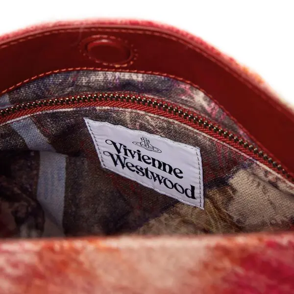 VIVIENNE WESTWOOD Plaid Fabric Crossbody Bag