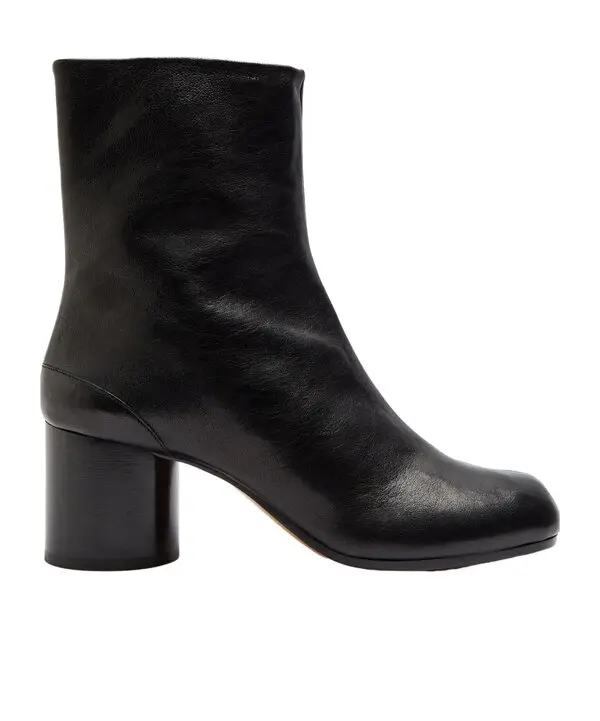 MAISON MARGIELA Soft Leather Ankle Boots - Black