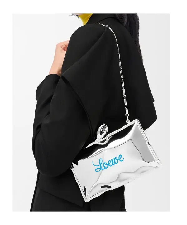 Loewe Blown Minaudiere - Silver/blue