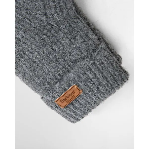 Barbour Ribbed Knit Beanie And Glove Set