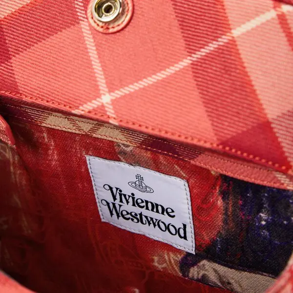 VIVIENNE WESTWOOD Plaid Fabric Handbag