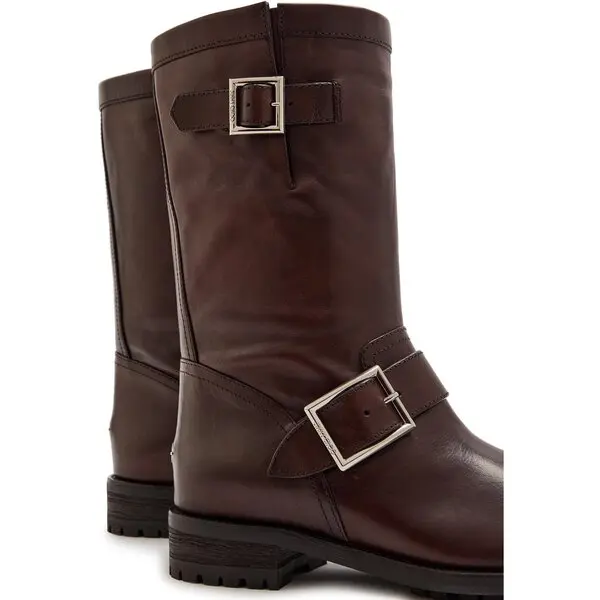 JIMMY CHOO Mid Leather Boots - Black