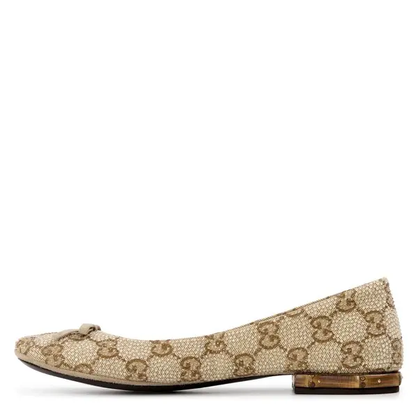 Gucci Rhinestone Jacquard Ballet Flats
