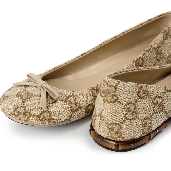 Gucci Rhinestone Jacquard Ballet Flats
