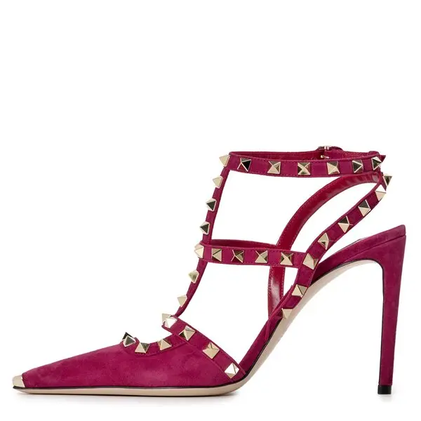 Valentino Garavani Faux Fur Pointed-toe Sandals