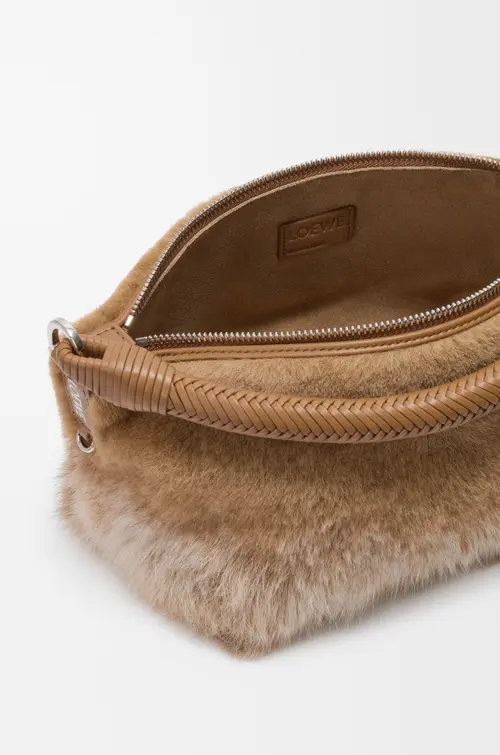 Loewe Cala Mini Bag In Gradient Shearling