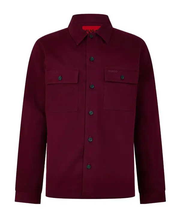 Hugo Boss Collared Shirt Jacket - Brown