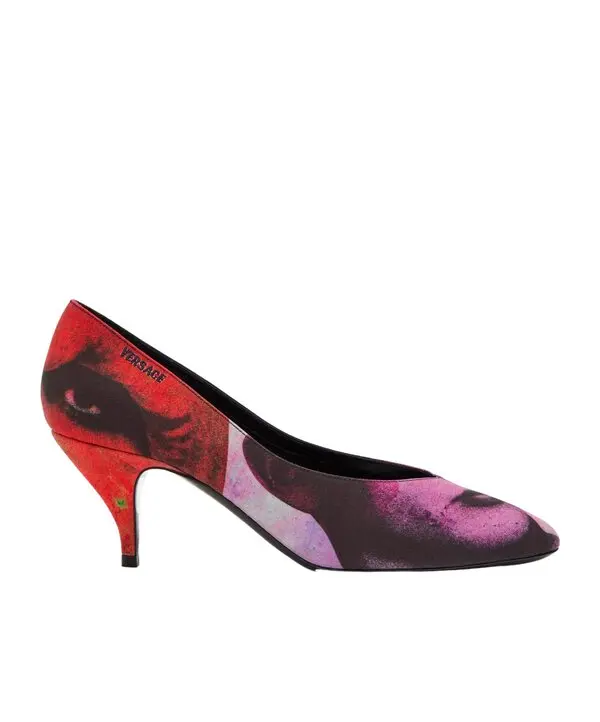 Versace Kitten-heel Court Shoes - Black