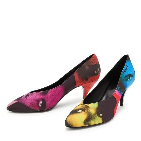 Versace Kitten-heel Court Shoes