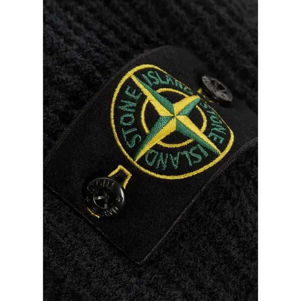 Stone Island Knitted Hooded Zip Cardigan