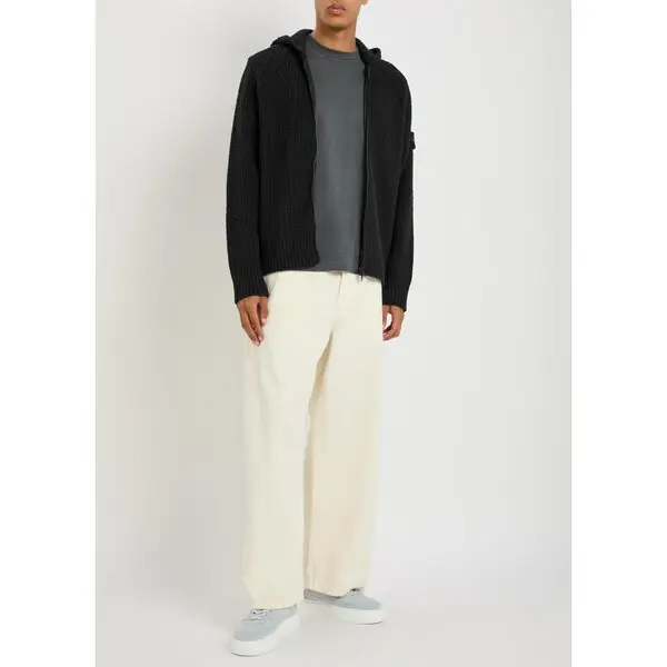 Stone Island Knitted Hooded Zip Cardigan