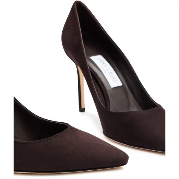 JIMMY CHOO Suede Court Shoes - Black