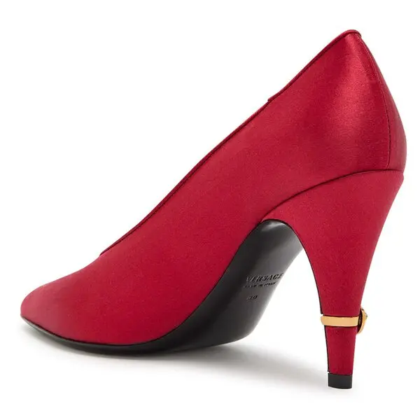 Versace Satin Pointed-toe Stiletto Heels