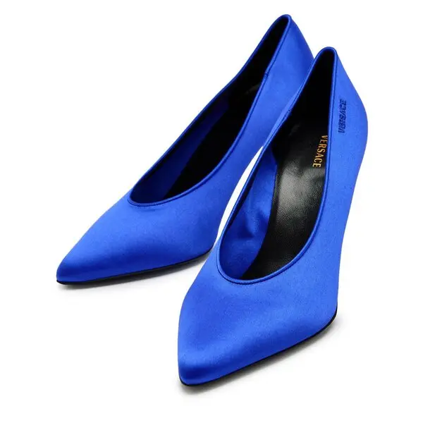 Versace Satin Pointed-toe Stiletto Heels